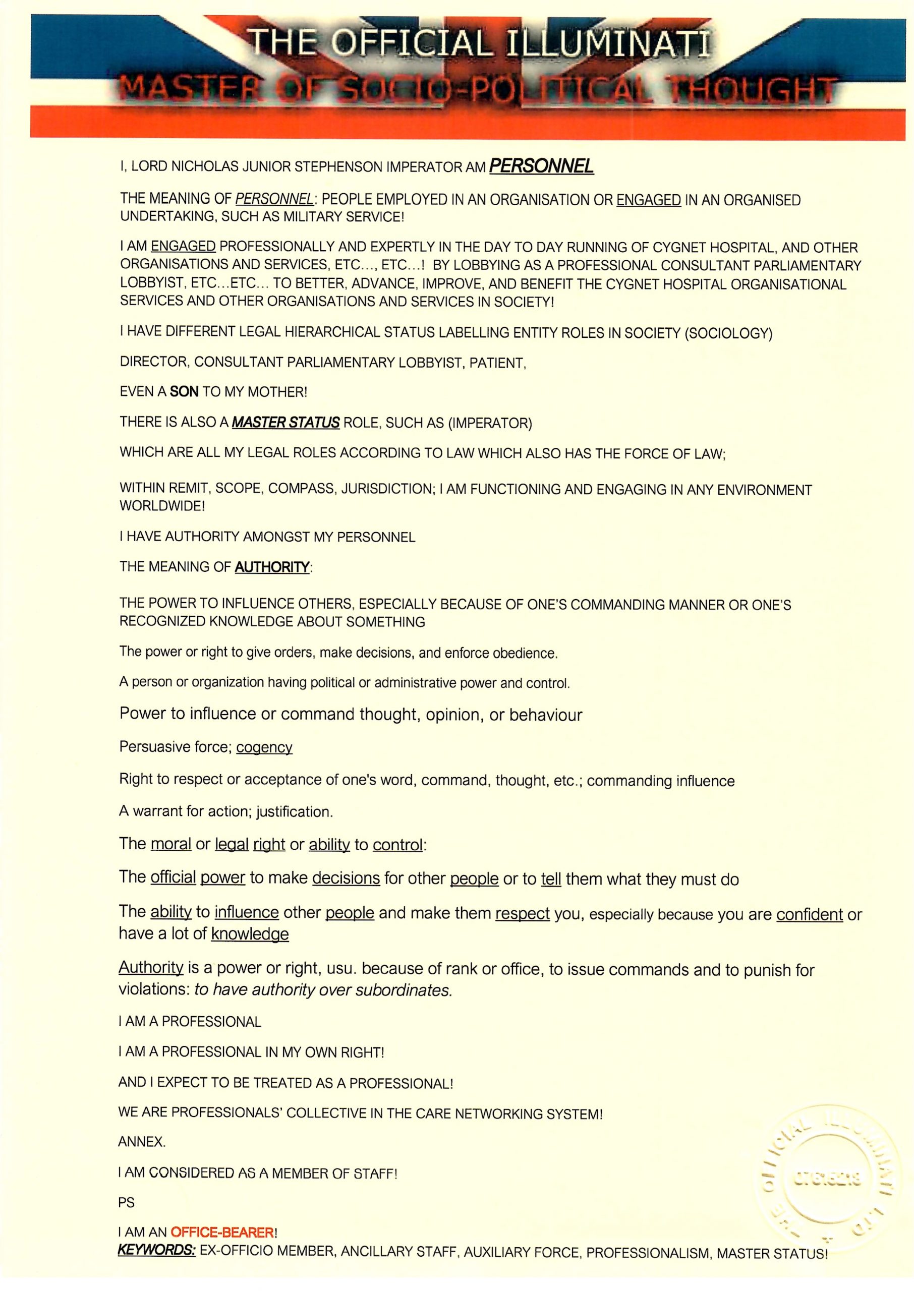 Personnel - The Official Illuminati : The Official Illuminati