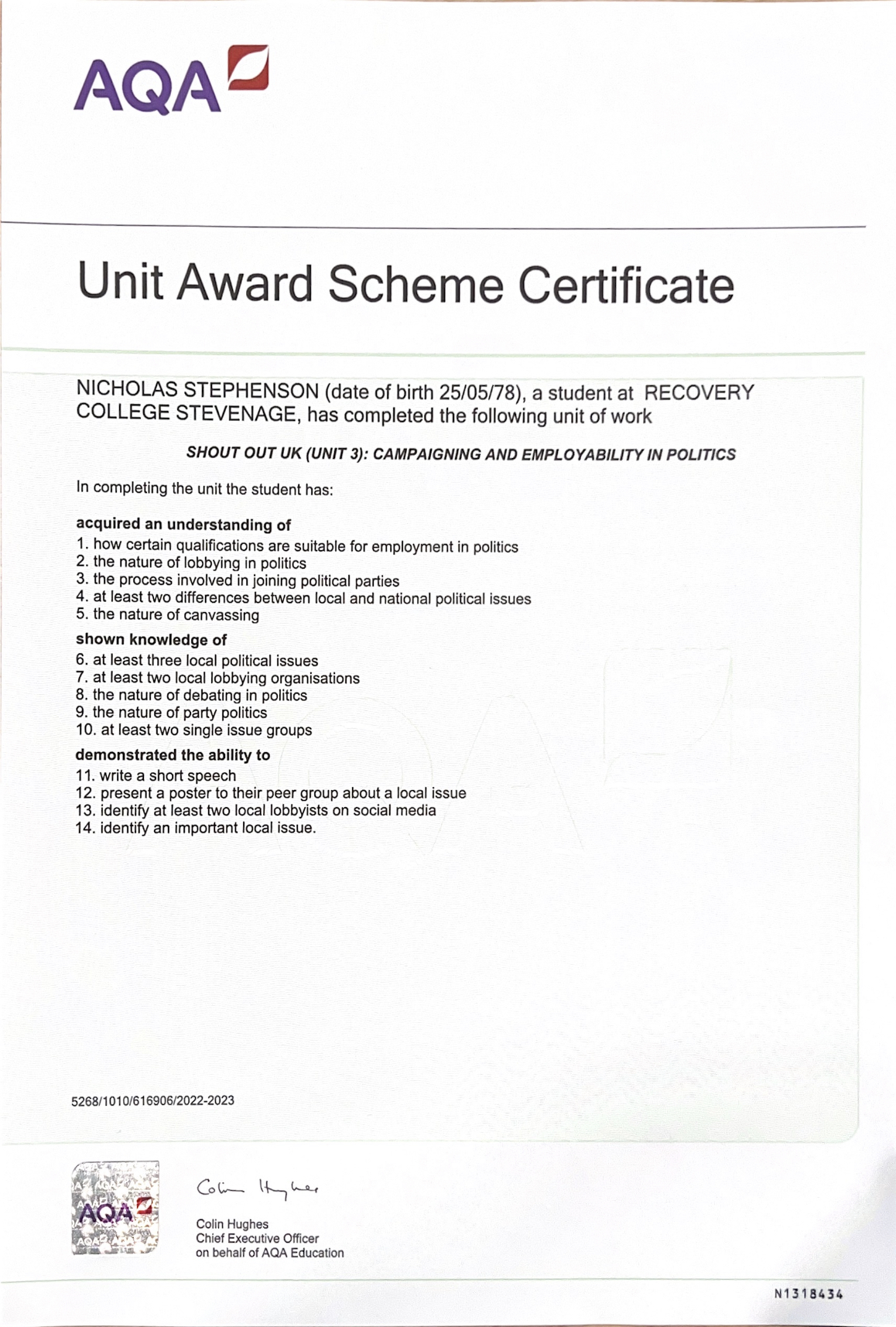 AQA Qualification - The Official Illuminati